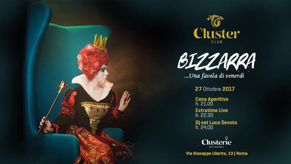 Cluster Roma Venerdì 27 Ottobre 2017 -Apericena e Disco | Discoteche Roma